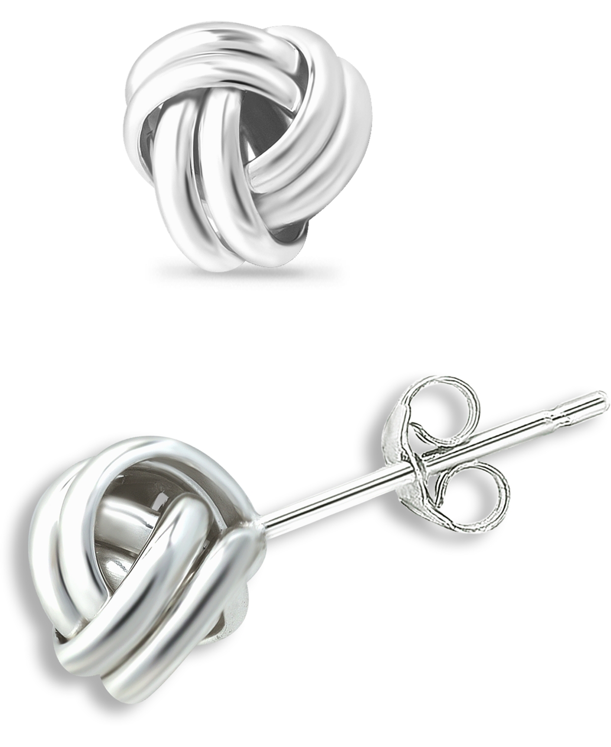 Click here for Giani Bernini Double Love Knot Stud Earrings in Si... prices