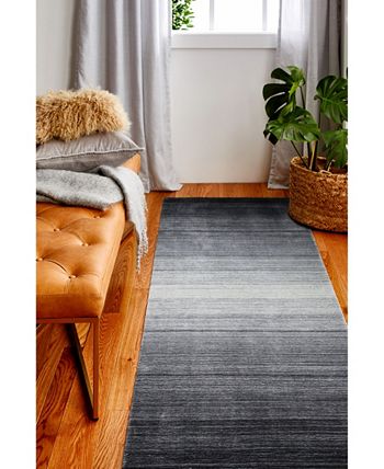 BB Rugs Land Lnd-01 Gray 2'6" x 10' Runner Rug - Macy's