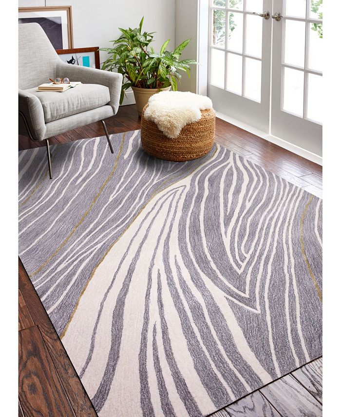 BB Rugs CLOSEOUT! Downtown Tud-04 Gray 5'6" x 8'6" Area Rug - Macy's