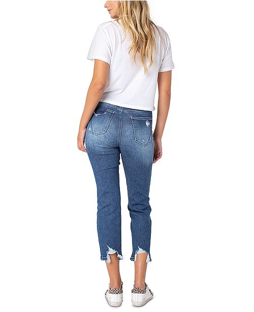 Kendall + Kylie Ripped Cropped Straight-Leg Jeans & Reviews - Jeans ...