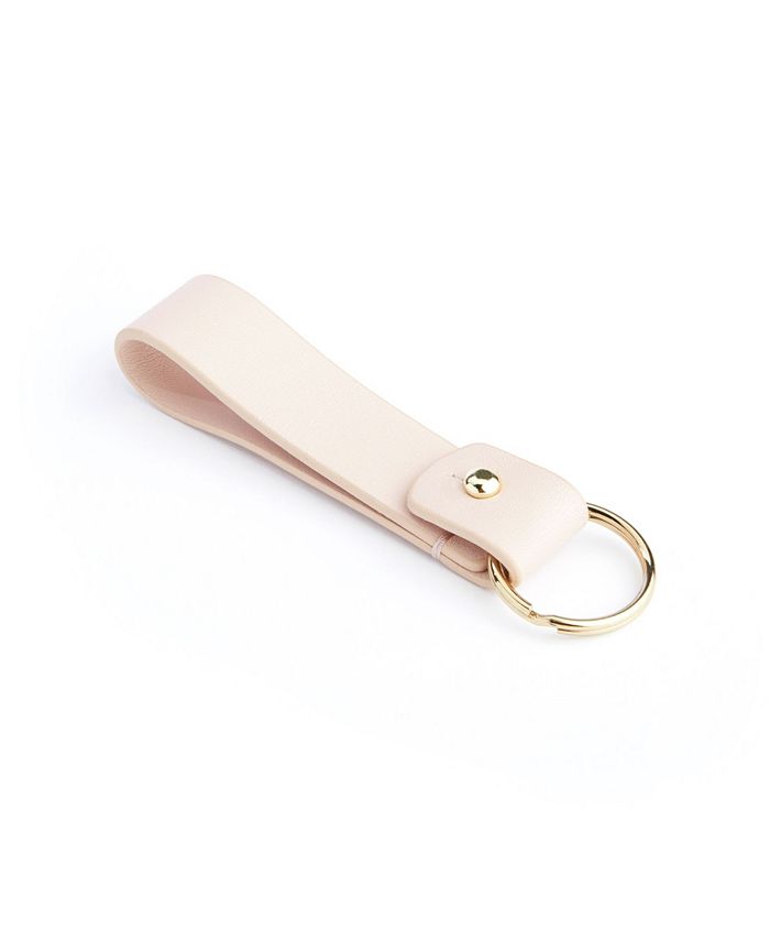ROYCE New York Leather Loop Key Fob with Gold Hardware - Macy's