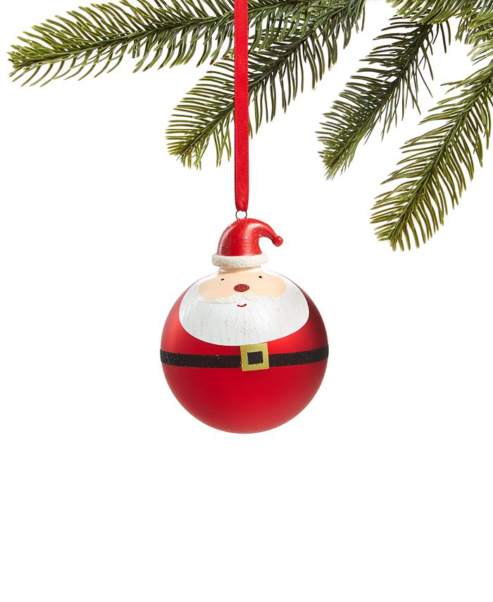 Holiday Lane Santa's Favorites Santa Ball Ornament, Created for Macy's ...