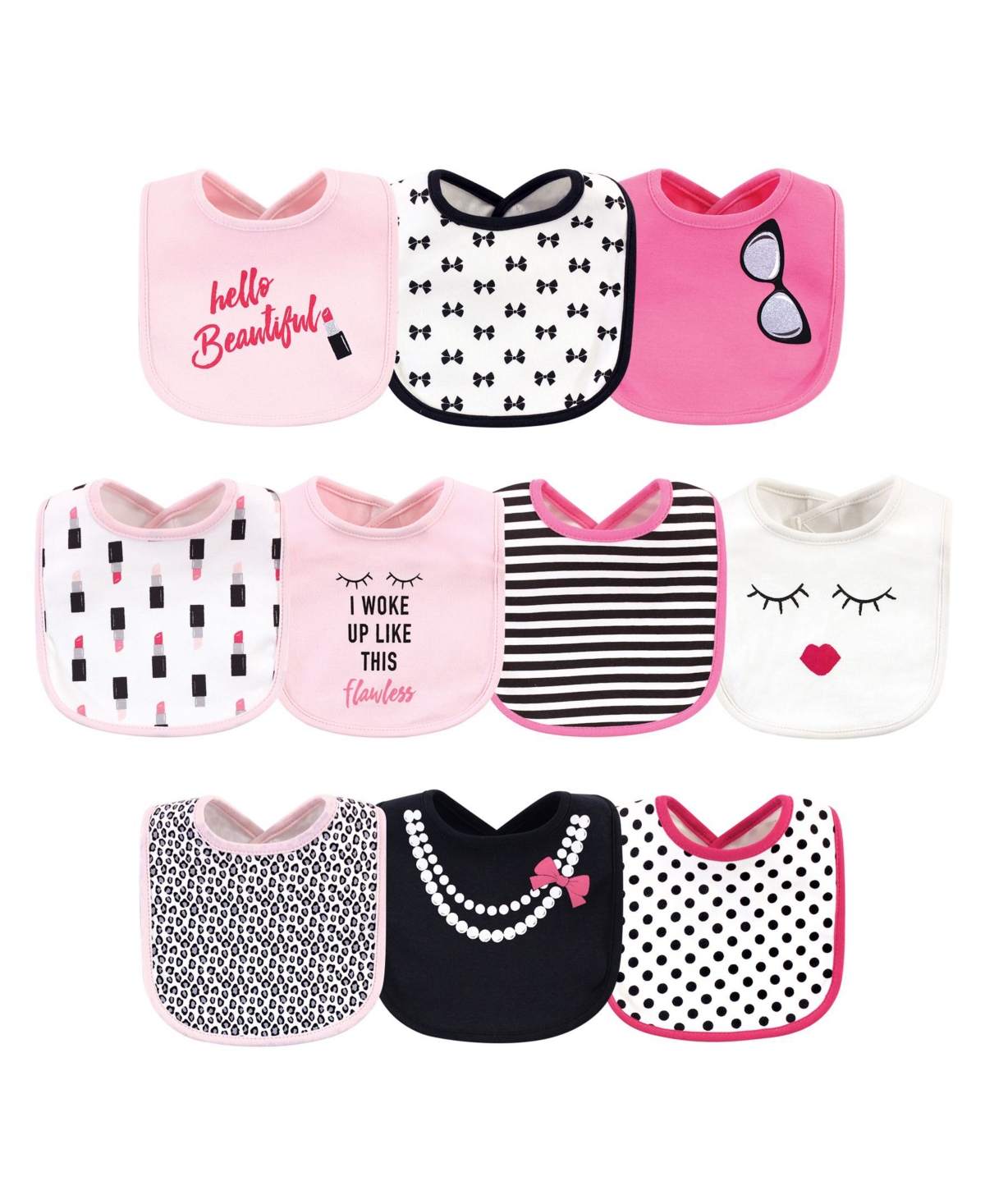 Click here for Little Treasure Girls Soft Interlock Fabric Bibs V... prices