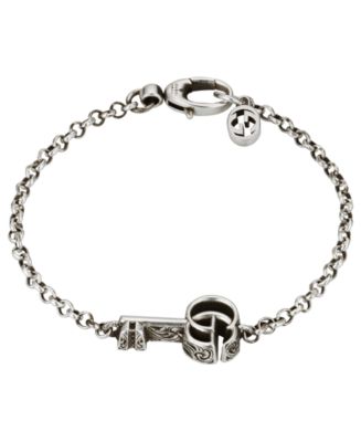 Gucci Double G Key Bracelet in Sterling Silver - Macy's