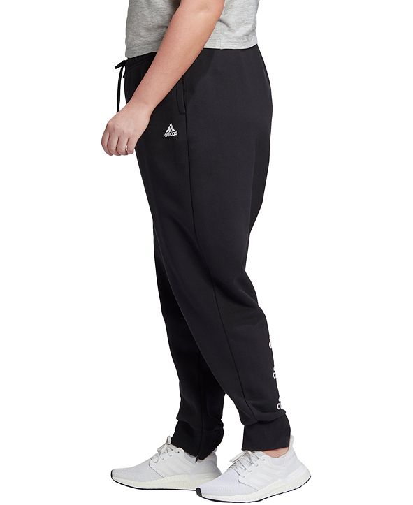 adidas Plus Size Logo Fleece Jogger Pants & Reviews - Pants & Leggings ...