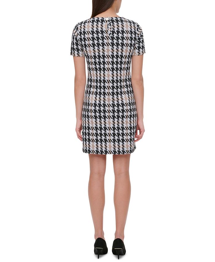 Tommy Hilfiger Houndstooth-Print A-Line Dress - Macy's