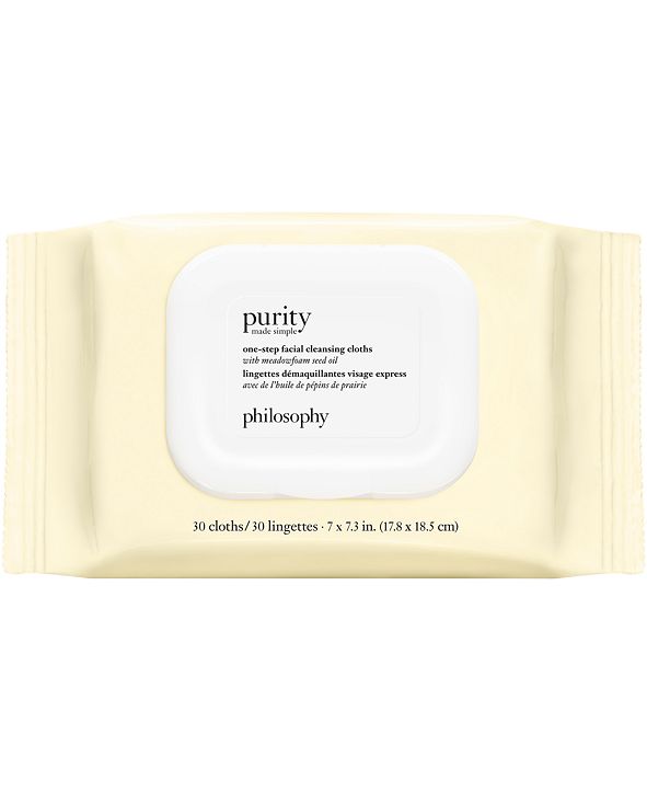 philosophy Purity Made Simple One-Step Facial Cleansing Cloths, 30 ...
