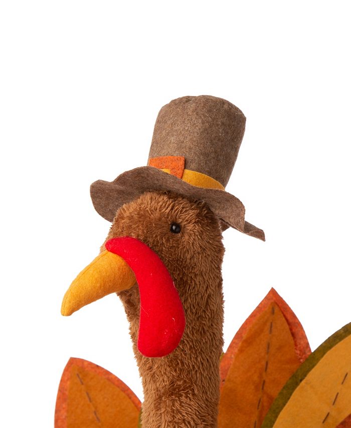 Glitzhome Turkey Standing Decor with Telescoping Legs - Macy's