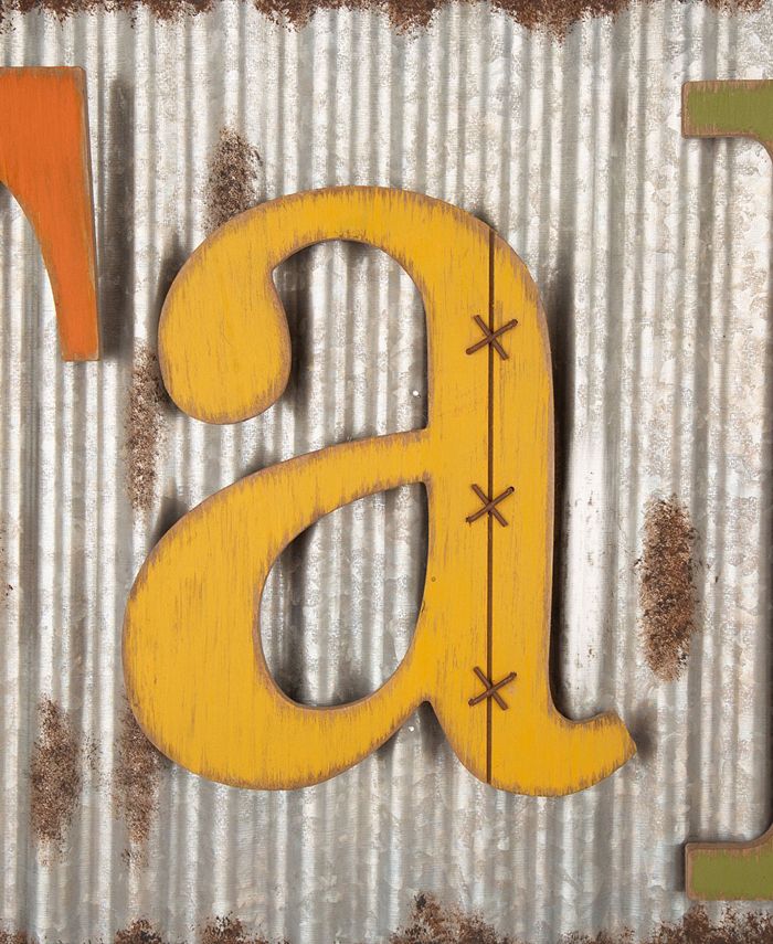 Glitzhome 36" Fall Metal Sign Hanging Decor - Macy's