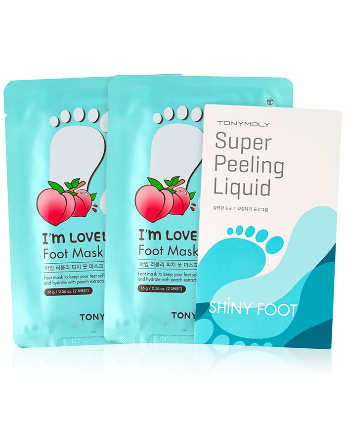 TONYMOLY 3-Pc. I'm Lovely Peach Foot Mask Set - Macy's