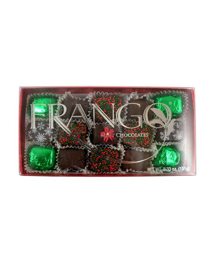 Frango Chocolates Holiday Deco Dark Mint 15 Piece Box of Chocolates ...