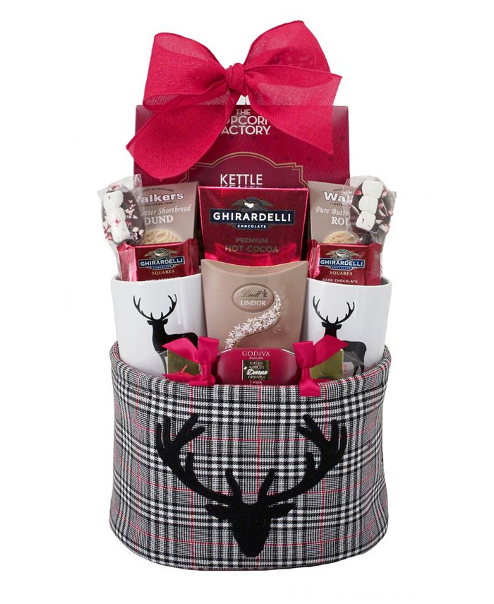 Design Pac Plaid Reindeer Basket - Macy's