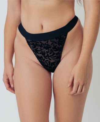 KILO BRAVA Flocked Mesh High Leg Women's Thong - Macy's