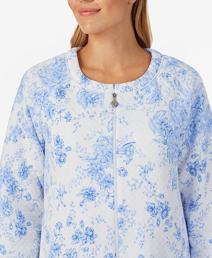 Eileen West Mid-Weight Quilted Zip Front Robe - Macy's
