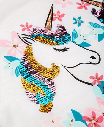 Beautees Girls 2 Unicorn Tee - Macy's