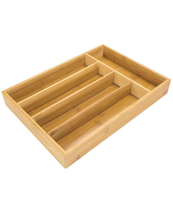 Home Basics Bamboo Cutlery Tray - Macy's