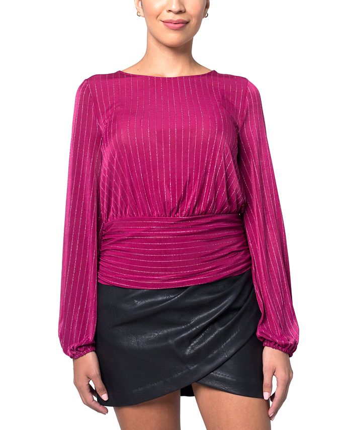 Kit & Sky Metallic Ribbed Top - Macy's