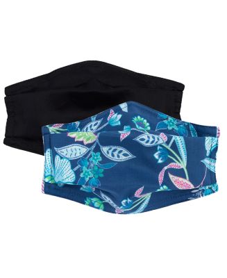 Echo Cotton Solid & Floral-Print Face Mask 2pc Set - Macy's