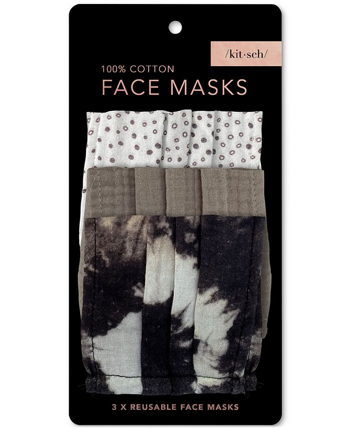 Kitsch Cotton Face Mask 3pc Set - Macy's