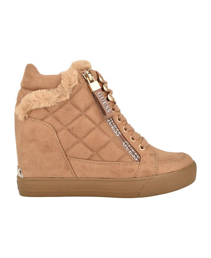 GUESS Women's Daily Quilted High Top Sneakers - Macy's