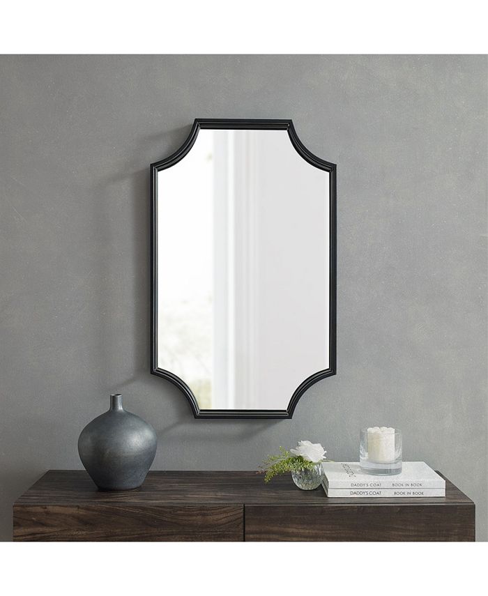 Walker Edison 32" Rectangle Notched Corner Metal Framed Mirror - Macy's