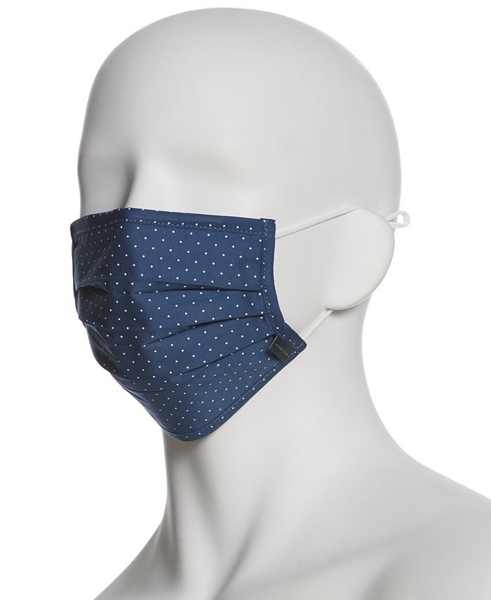 Perry Ellis Men's and Women's Reusable Pleated Woven Fabric Face Masks ...