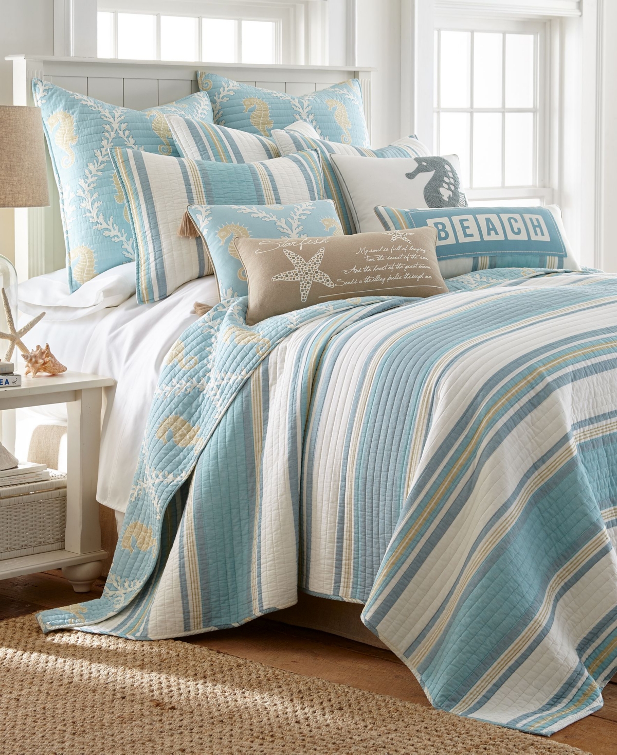 Click here for Levtex Kailua 2-Pc. Quilt Set  Twin - Blue prices