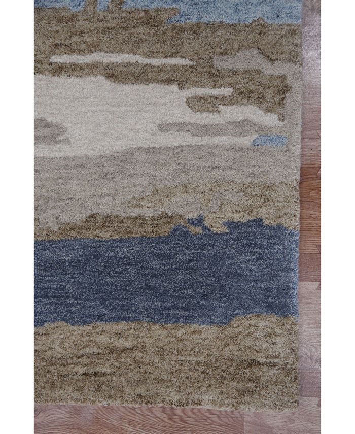 Amer Rugs Abstract ABS-5 Aquamarine 5' x 8' Area Rug - Macy's