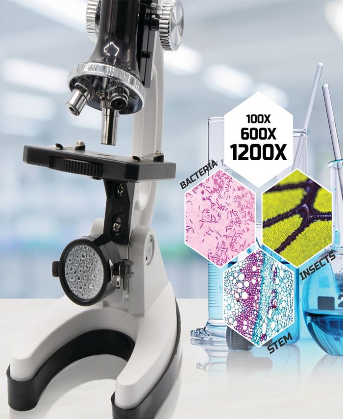 Discovery #MINDBLOWN 48 Piece Microscope Set with Case - Macy's