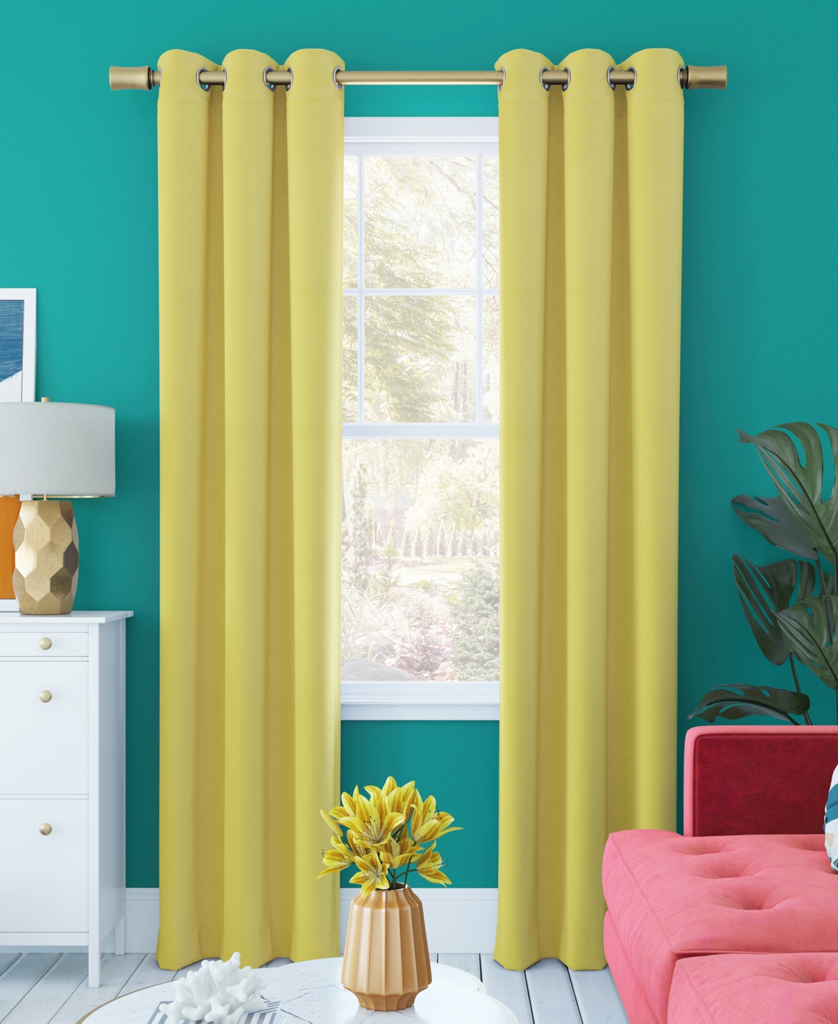 Click here for Harper Bright Vibes 100 Blackout Grommet Curtain P... prices