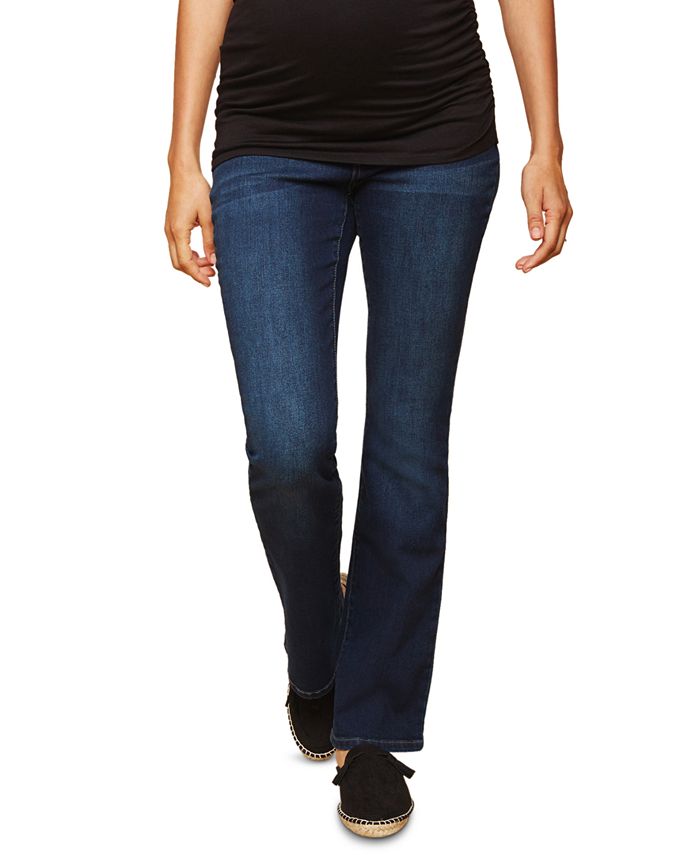 Motherhood Maternity Indigo Blue Maternity Petite Boot-Cut Jeans - Macy's