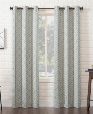Kenwood Chevron Print Blackout Curtain Collection - Macy's