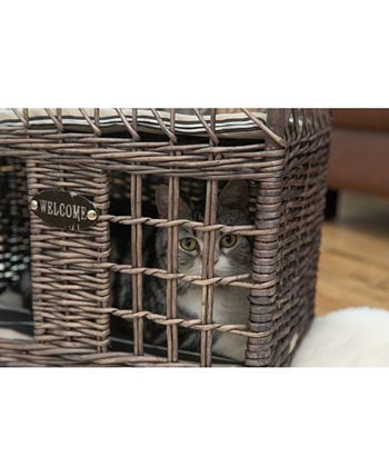 PawsMark Cat or Dog 2-Level Pet House with Cushion - Macy's