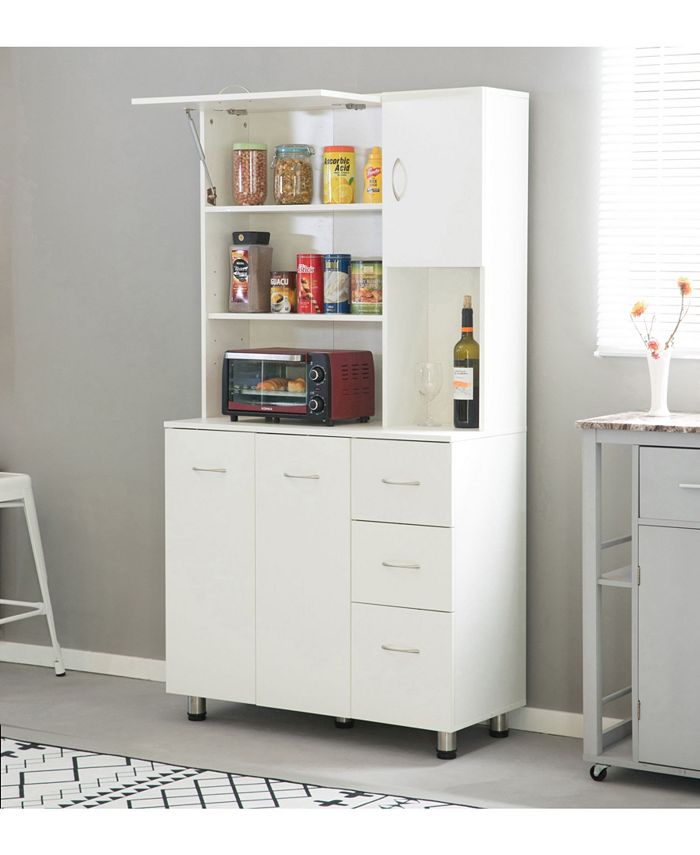 Basicwise Vintiquewise Kitchen Pantry Storage Cabinet with Doors and ...