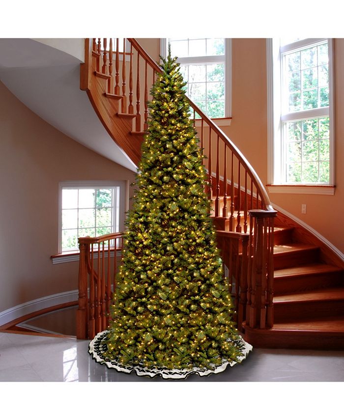 National Tree Company 12' Tiffany Fir Slim Tree with 900 Clear Lights ...