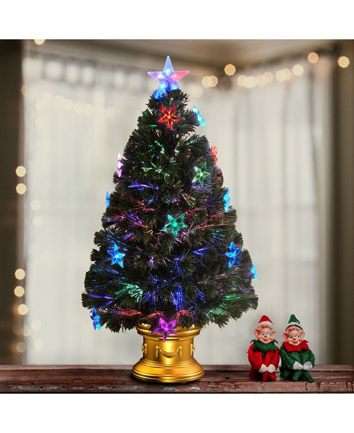 National Tree Company National Tree 36" Fiber Optic Fireworks Tree with ...