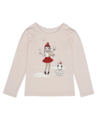 Epic Threads Little Girls Long Sleeve Graphic Tee - Macy's