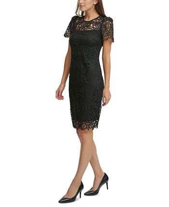 Calvin Klein Lace Sheath Dress - Macy's