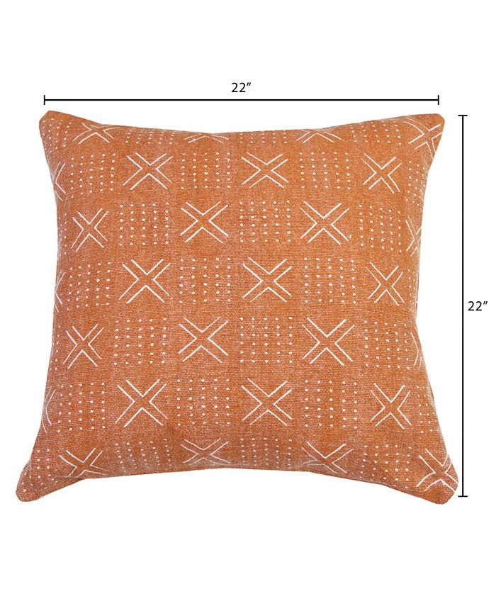 THRO Max Mud Cloth Reversible Woven Pillow, 22" X 22" - Macy's