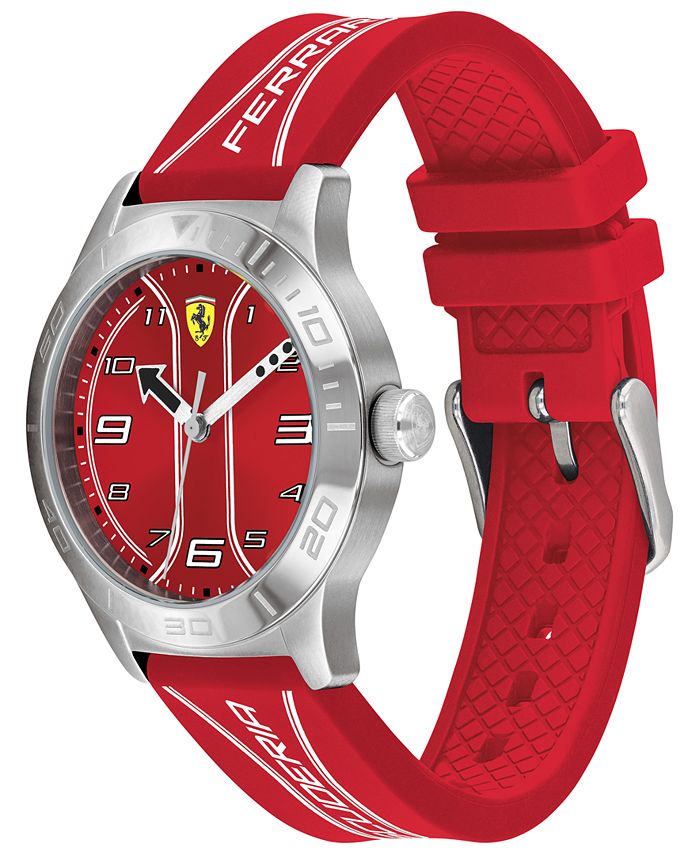 Ferrari Kid's Academy Red Silicone Strap Watch 34mm - Macy's