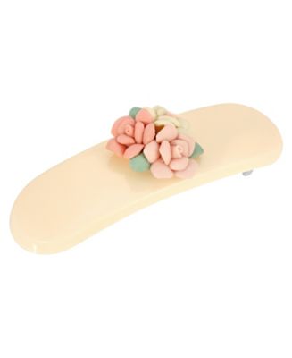 Women's Porcelain Cluster Flowers Small Barrette - Macy's