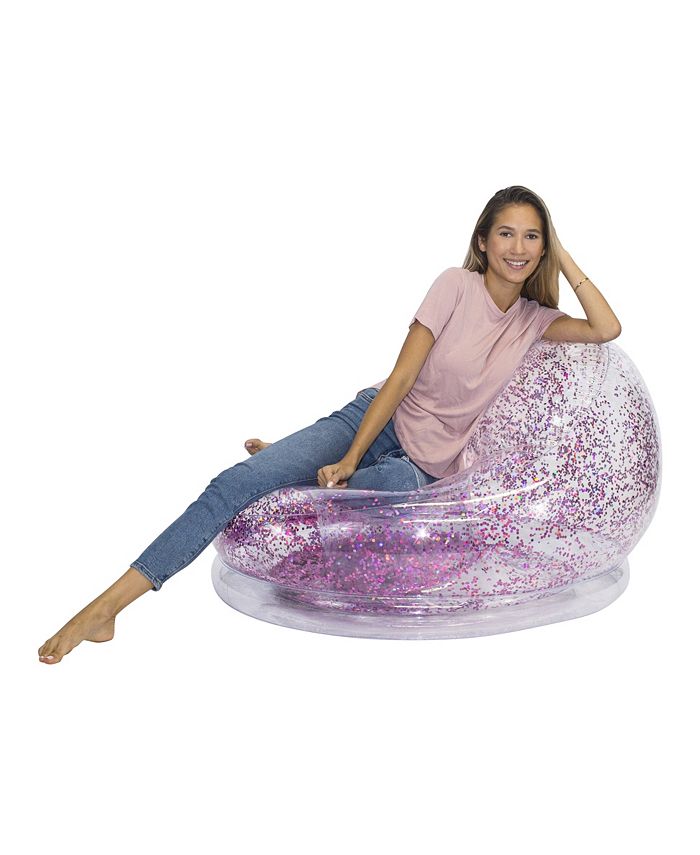 PoolCandy AirCandy Glitter Inflatable Chair - Macy's