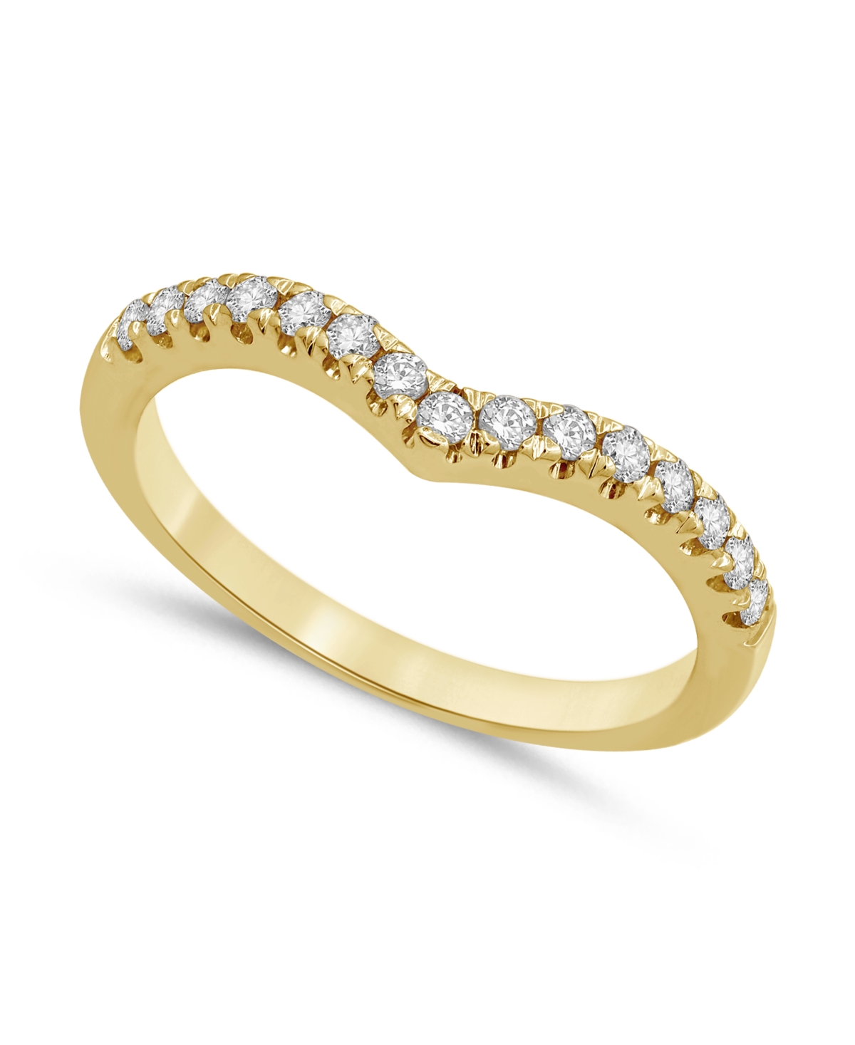 Click here for Diamond Chevron Band (1/4 ct. t.w.) in 14k White o... prices