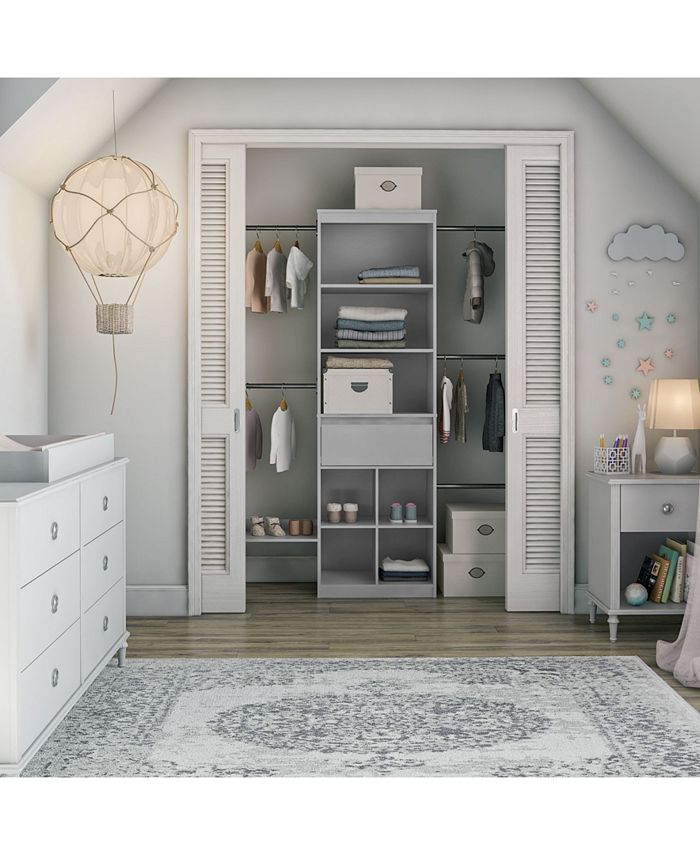 Little Seeds Nova Grow with Me Adjustable Kids Closet Organizer System ...