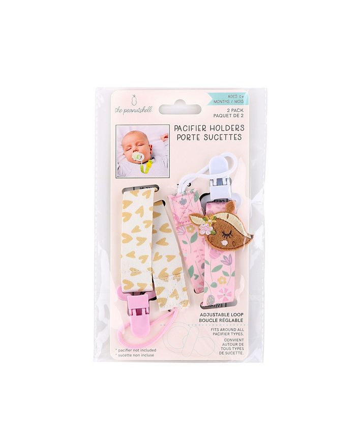 The Peanutshell Deer Pacifier Tether Clip, Set of 2 - Macy's