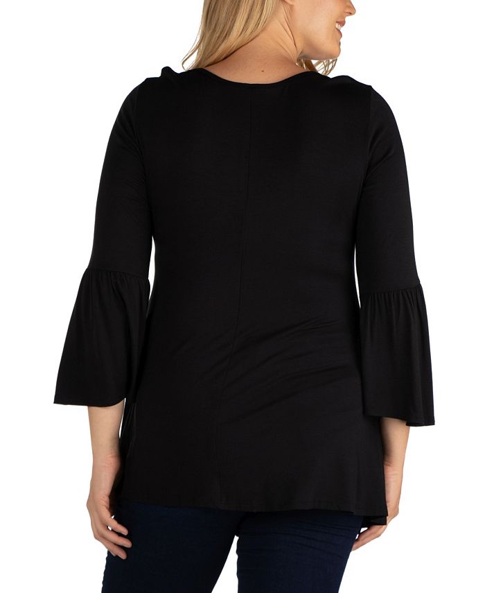 24seven Comfort Apparel Women's Plus Size Flared Tunic Top - Macy's