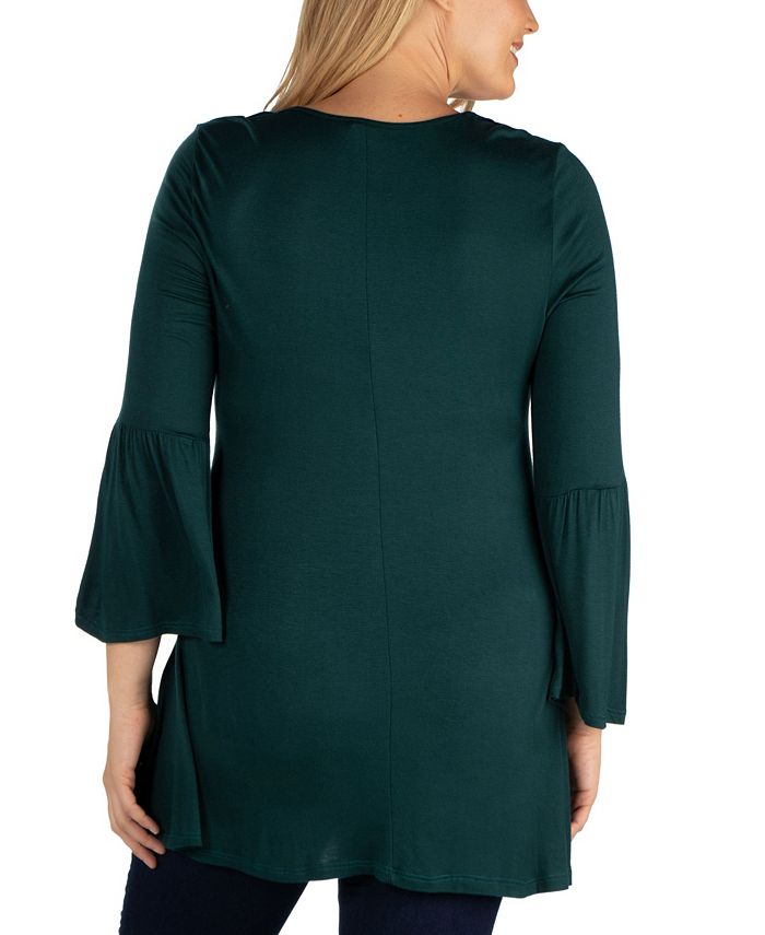24seven Comfort Apparel Women's Plus Size Flared Tunic Top - Macy's