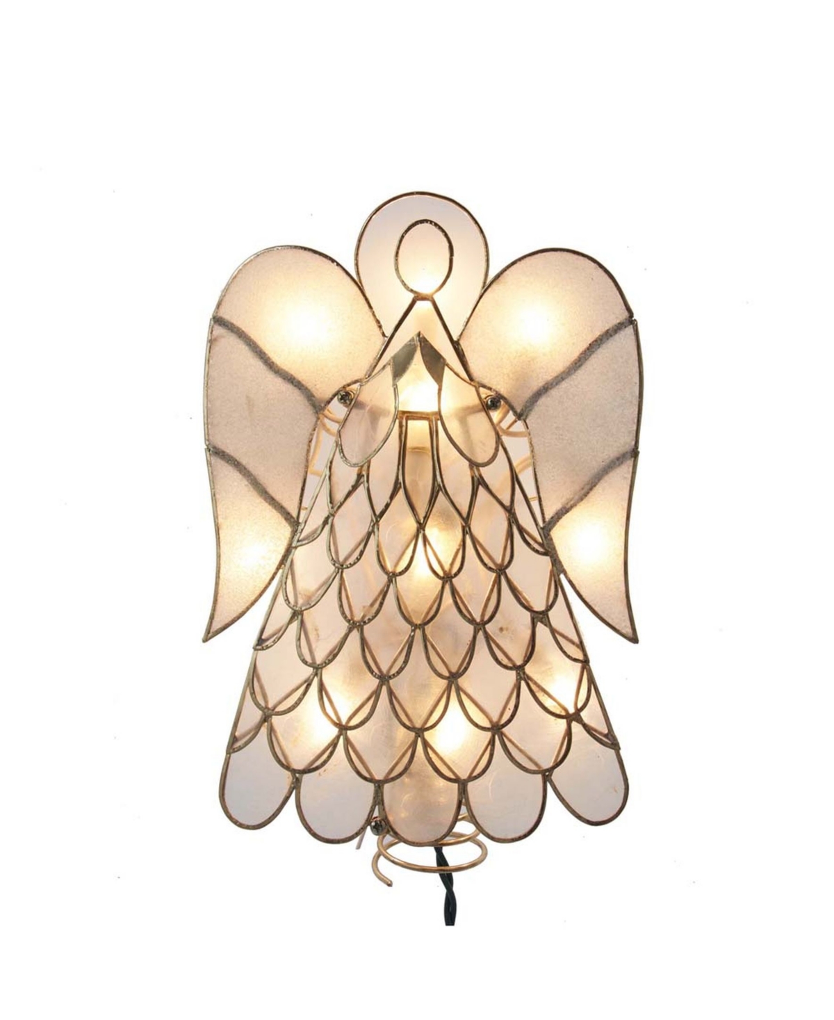 Click here for Kurt Adler 9.5 10-Light Capiz Angel Treetop - Gold prices