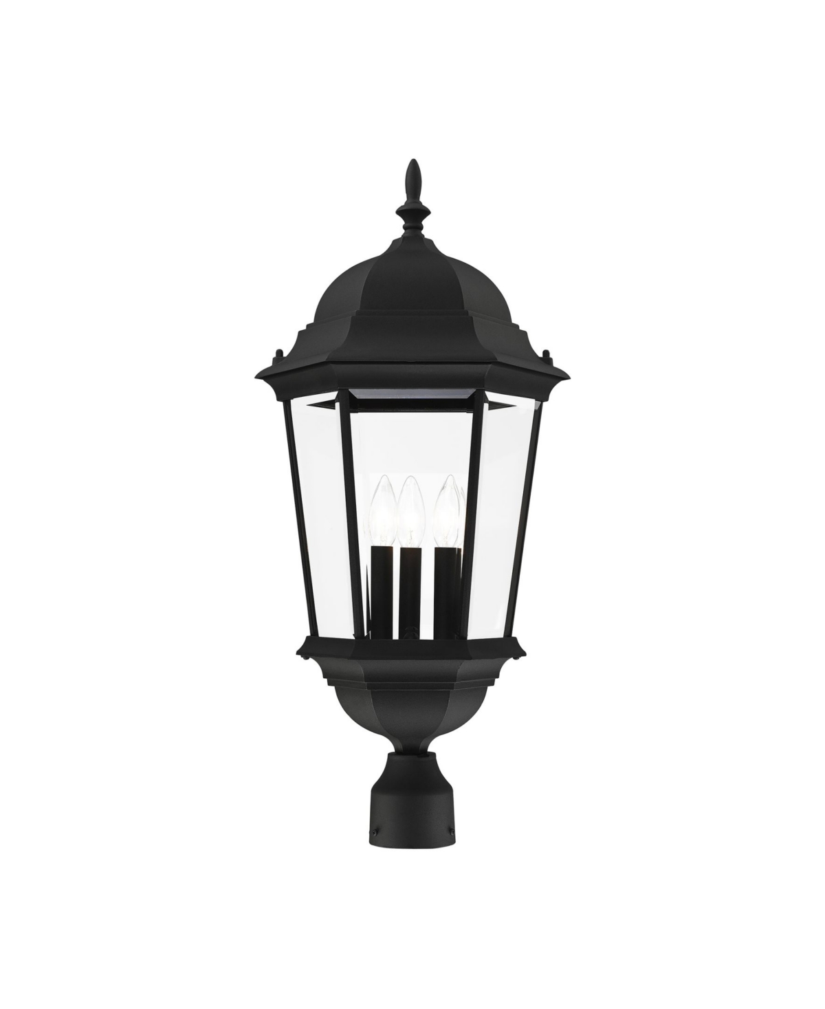Click here for Hamilton 3 Lights Outdoor Post Top Lantern - Black prices