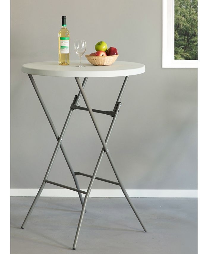 Gardenised Tall Garden Patio Folding Round Cocktail Table for Indoor ...